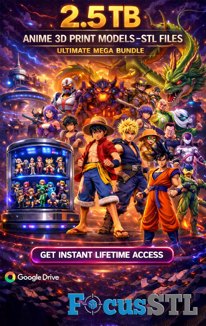 2 TB Anime 3D Print Models STL Files Bundle Mega Pack STL